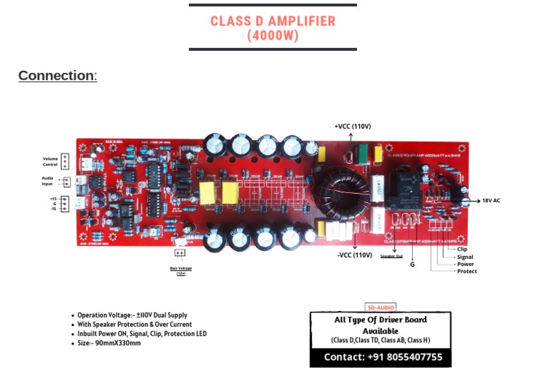 Class D Amplifier 4000w | PDF