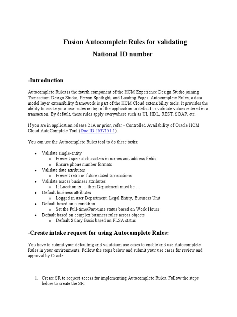 User Guide For Fusion Autocomplete Rules | PDF | Cloud Computing | Oracle Corporation