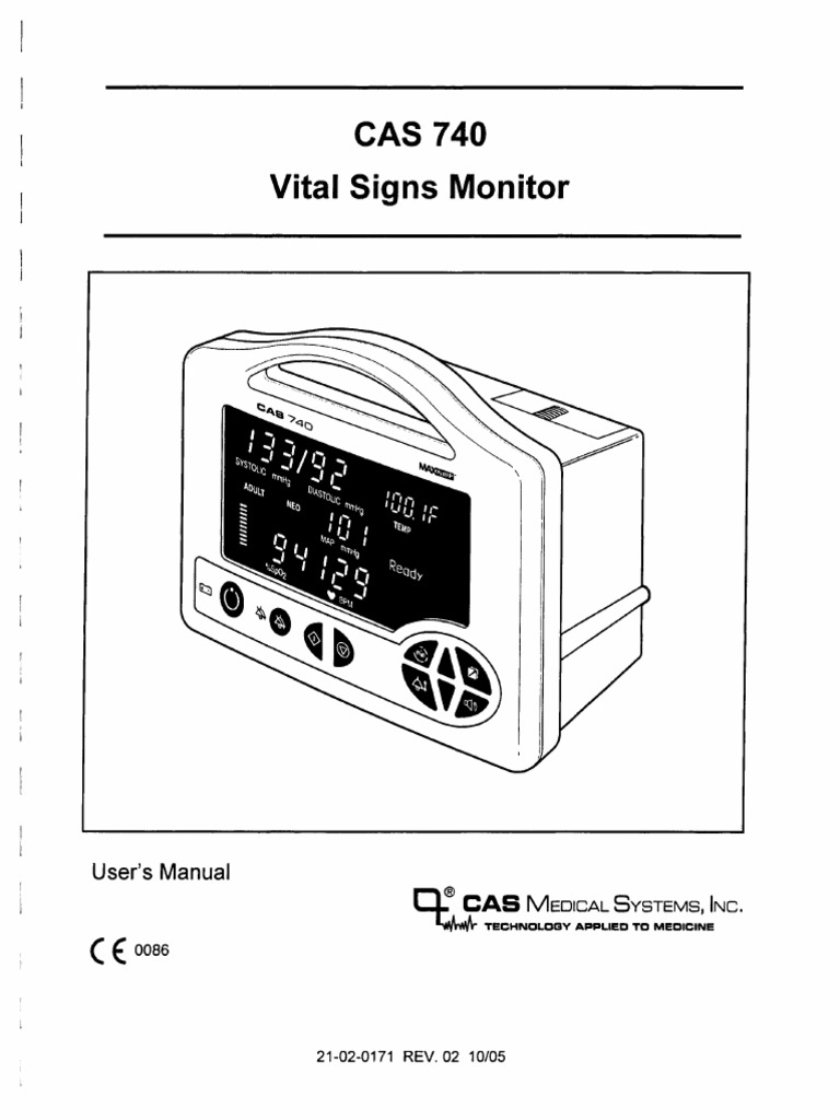 Casmedical Cas 740 - User Manual | PDF