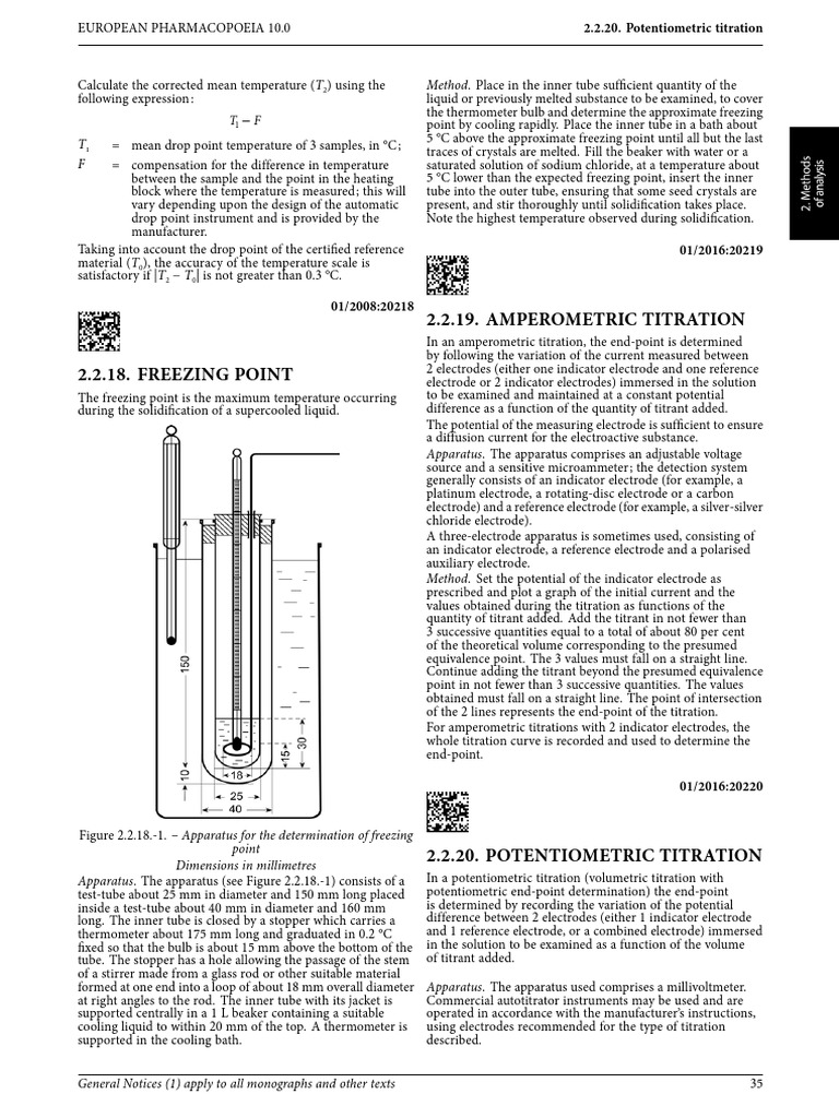 Potentiometric Titration in EP 2.2.20 | PDF | Emission Spectrum | Chemistry