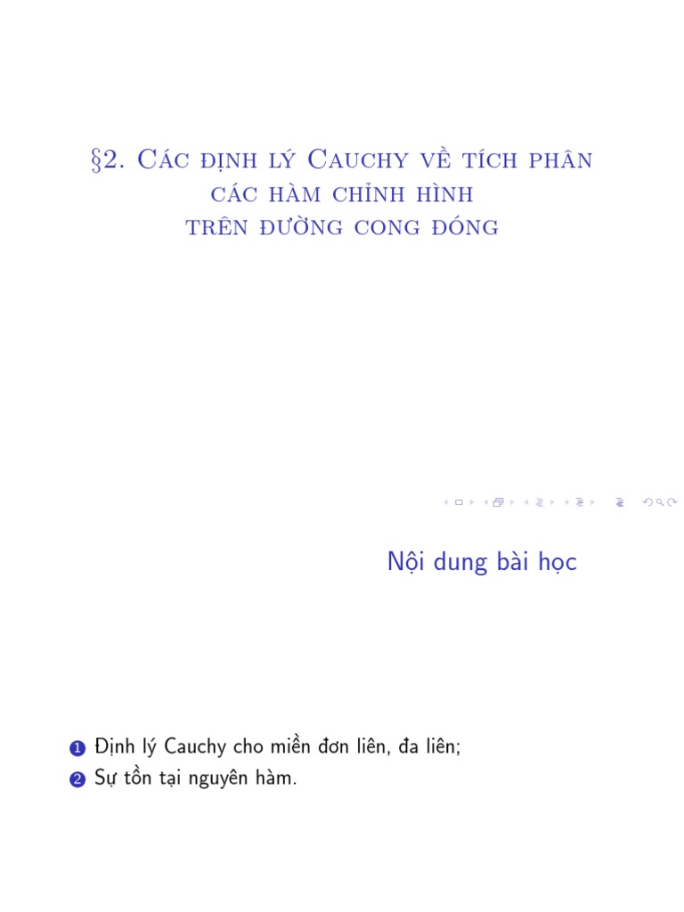 Dinh Ly Cauchy Ve Tich Phan Tren Duong Cong Kin | PDF