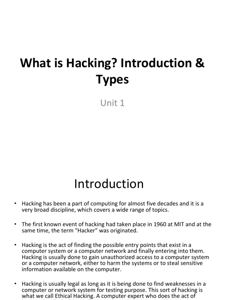 Intro CS | PDF | Security Hacker | White Hat (Computer Security)