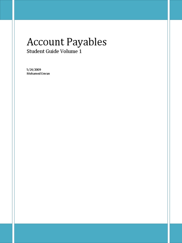 Payable V12i | PDF