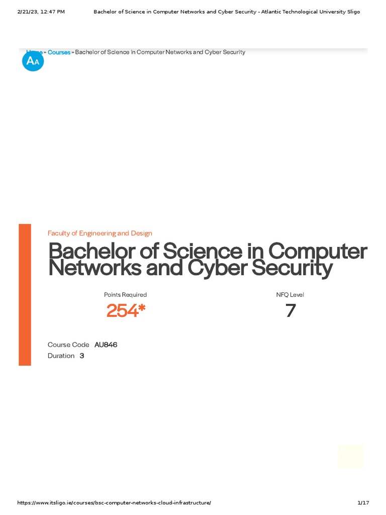Bachelor of Science in Computer Networks and Cyber Security - Atlantic ... Bachelor of Science in Computer Networks and Cyber Security - Atlantic ...