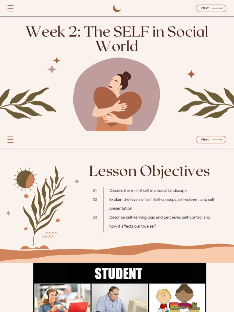 LESSON 2 - The SELF in Social World | PDF | Self Esteem | Self Concept