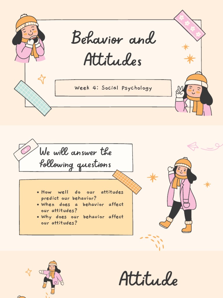 LESSON 4 Behavior and Attitudes | PDF | Attitude (Psychology) | Behavioural Sciences