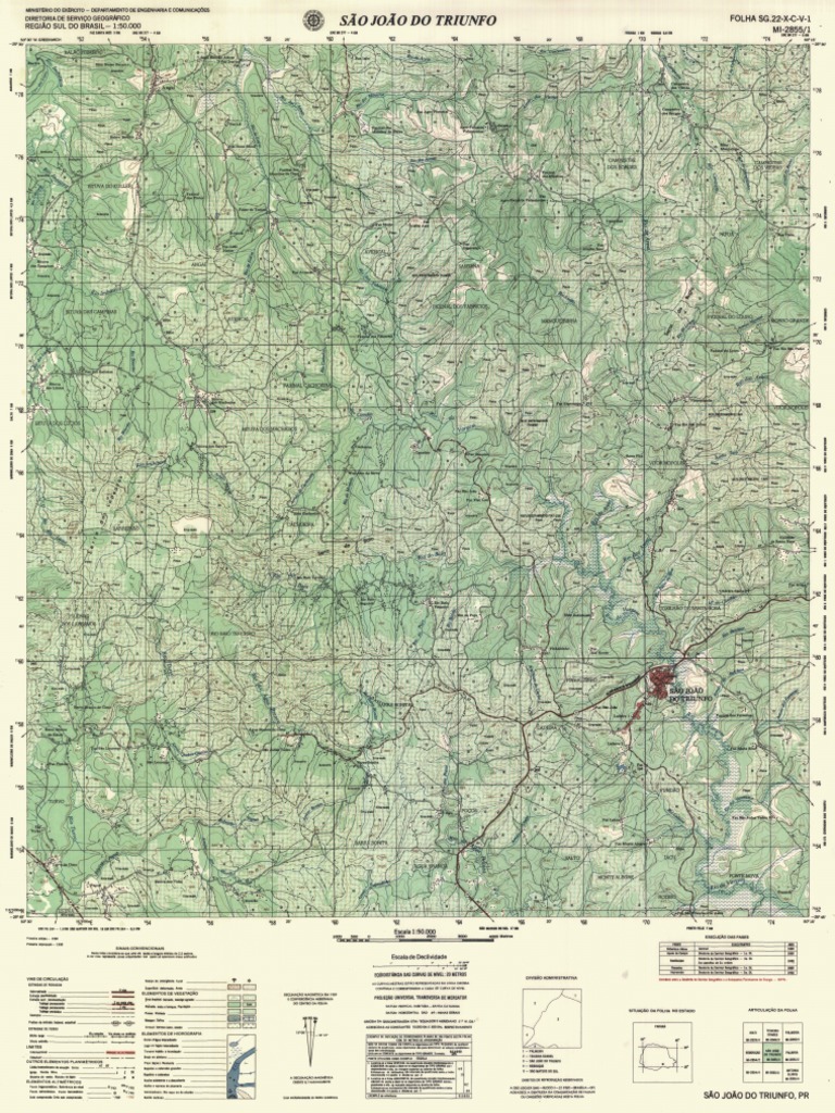 SCN - Carta - Topografica - Matricial SÃOJOÃODOTRIUNFO SG 22 X C V 1 50.000 | PDF