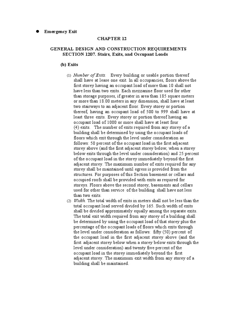 General Design and Construction Requirements SECTION 1207. Stairs ...
