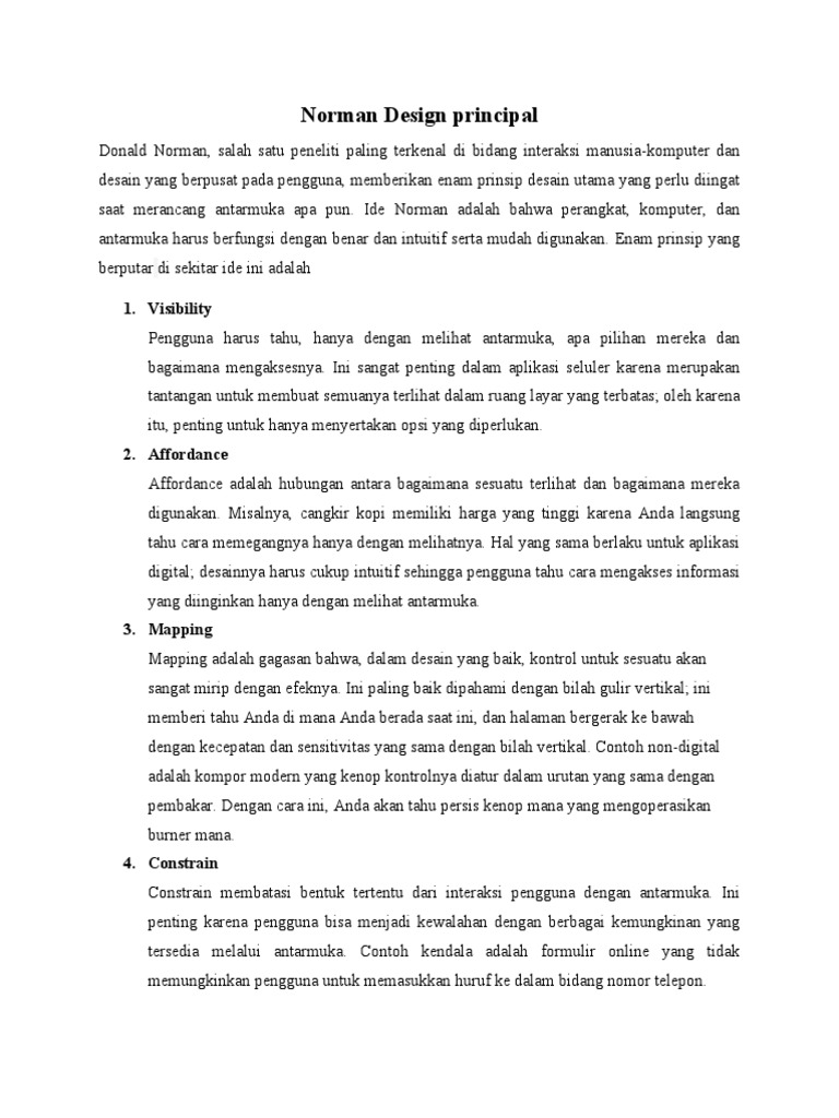 Norman Design Prinsip | PDF