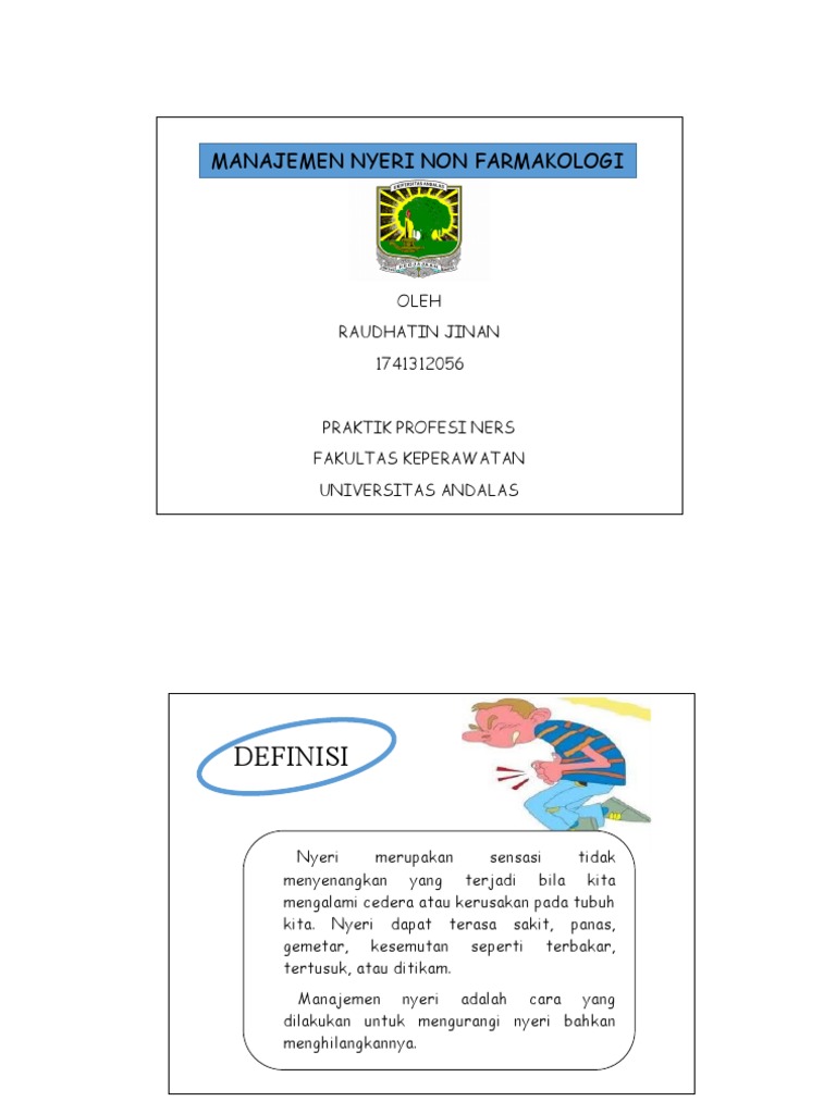 Manajemen Nyeri Non Farmakologi Efektif | PDF | Pengembangan Diri | Kesehatan Holistik