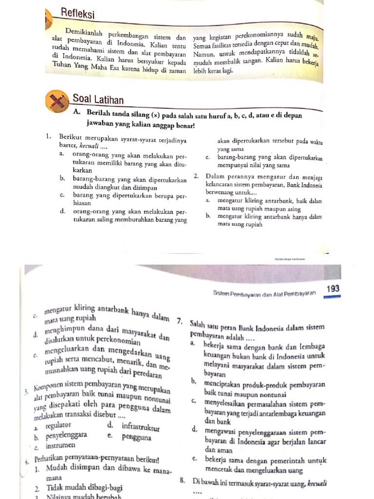 Soal Sistem Pembayaran Dan Alat Pembayaran | PDF Soal Sistem Pembayaran Dan Alat Pembayaran | PDF
