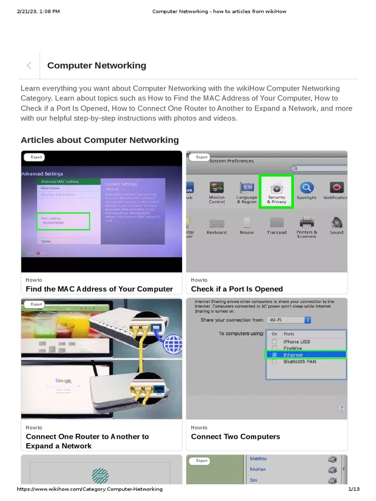 Computer Networking - How To Articles From WikiHow | PDF | Computer ...