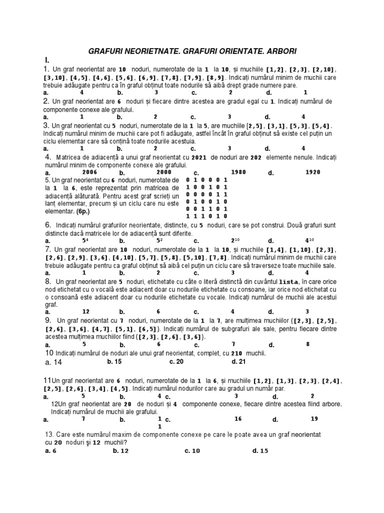 Fisa 10 Grafuri | PDF