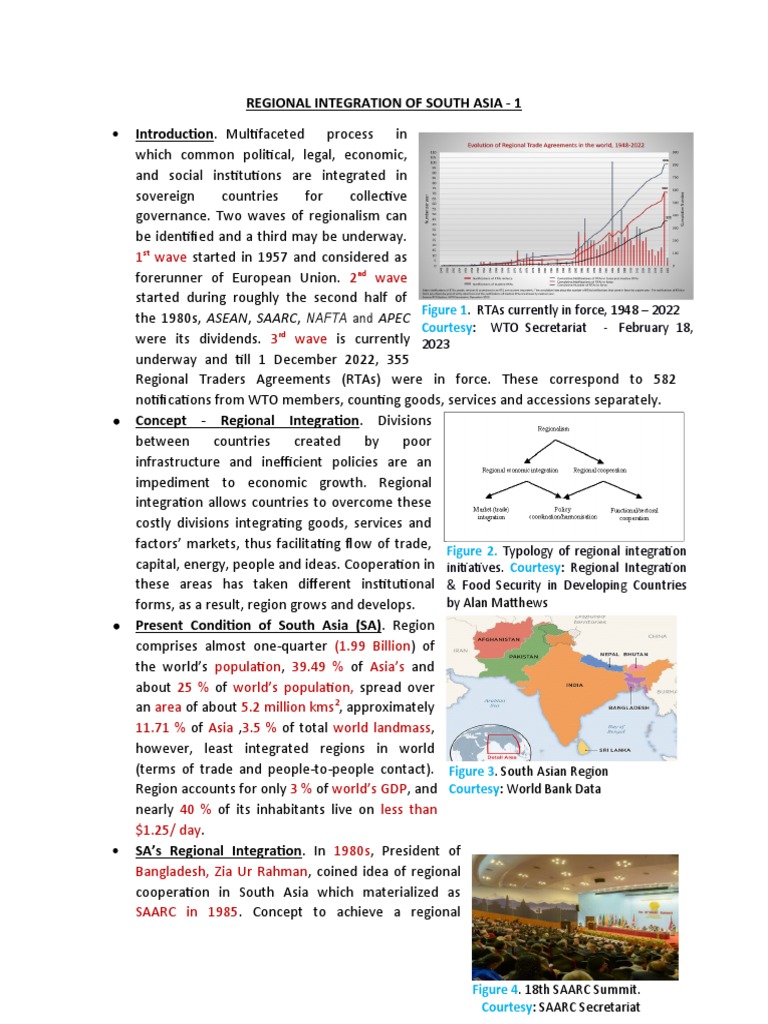 1.regional Integration of South Asia | PDF | Regional Integration | South Asia