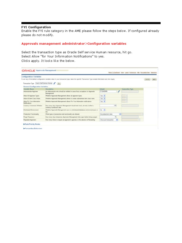FYI Rule Configuration in AME Guide | PDF | Career & Growth | Business