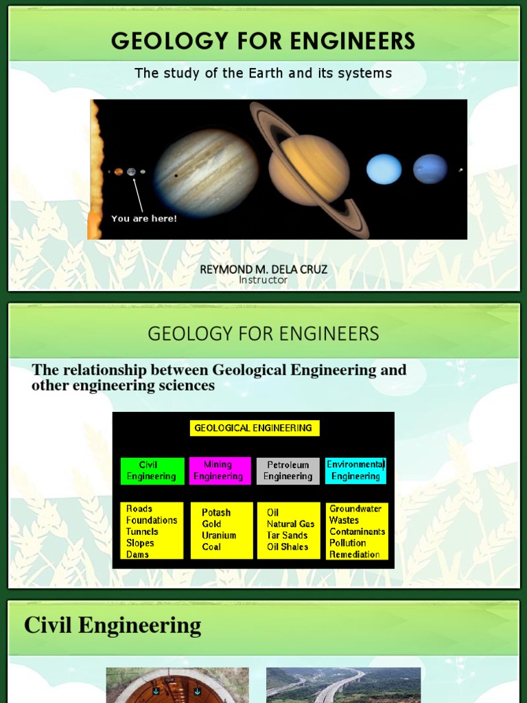 Geology Essentials for Engineers | PDF | Soil | Geology