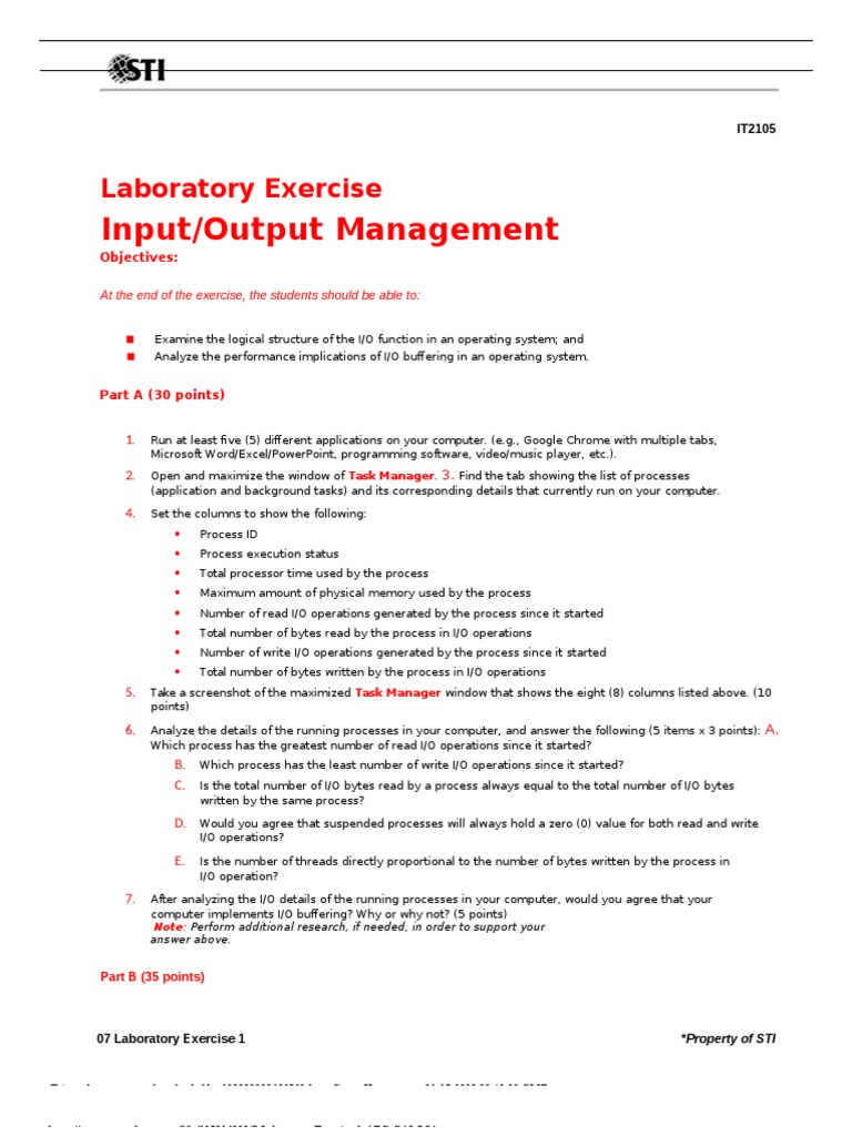 7 Laboratory Exercise 1 ARG GALOSA PDF | PDF | Input/Output | Process (Computing)