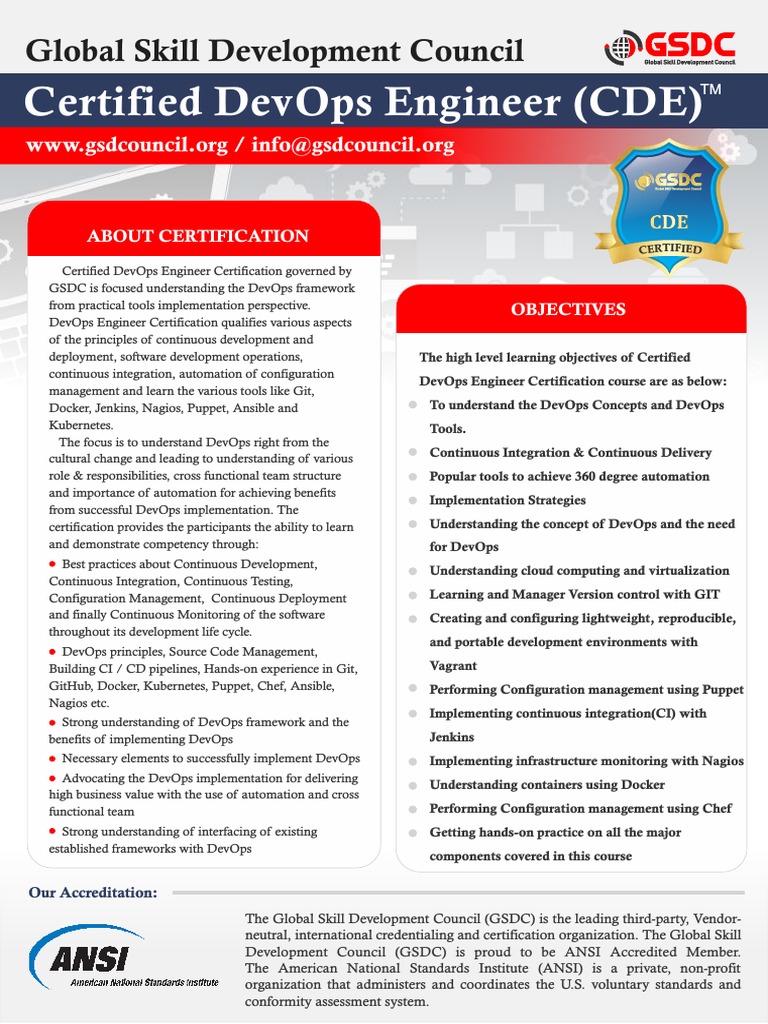 Devops Engineer Certification Pdf Selenium Software Computing