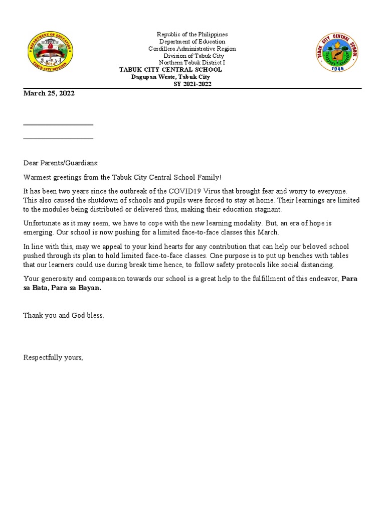 Letter of Donation-Solicitation | PDF