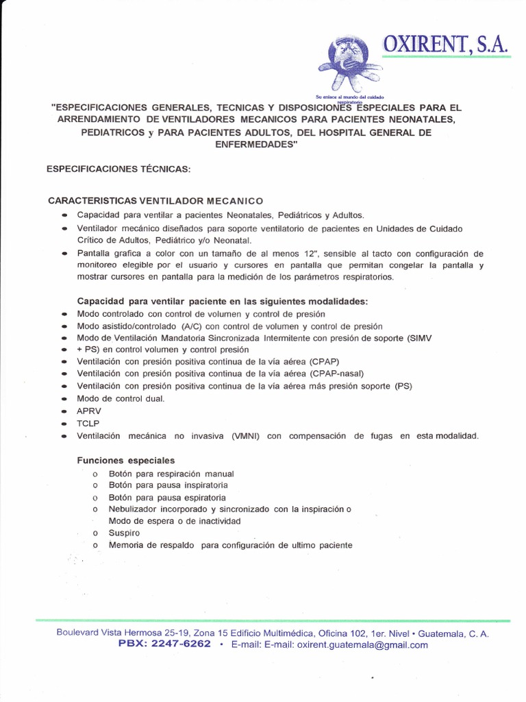 413@disp Especiales Ventiladores Z 9 | PDF | Medicina CLINICA | Neumología