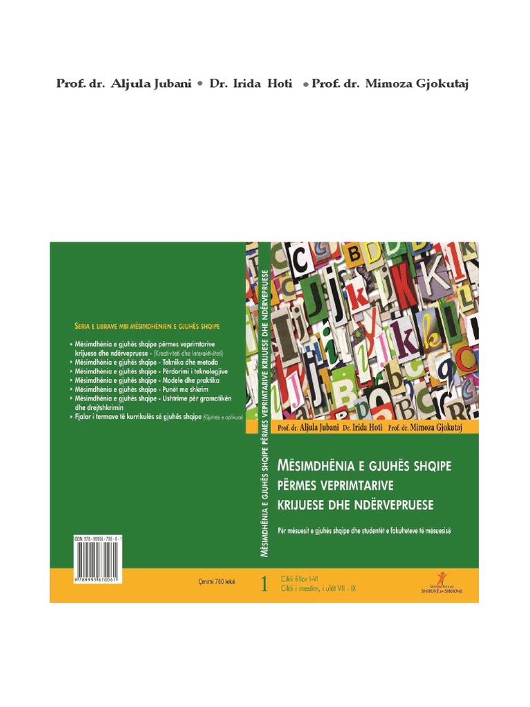 Mesimdhenia e Gjuhes Shqipe Permes Vepri | PDF