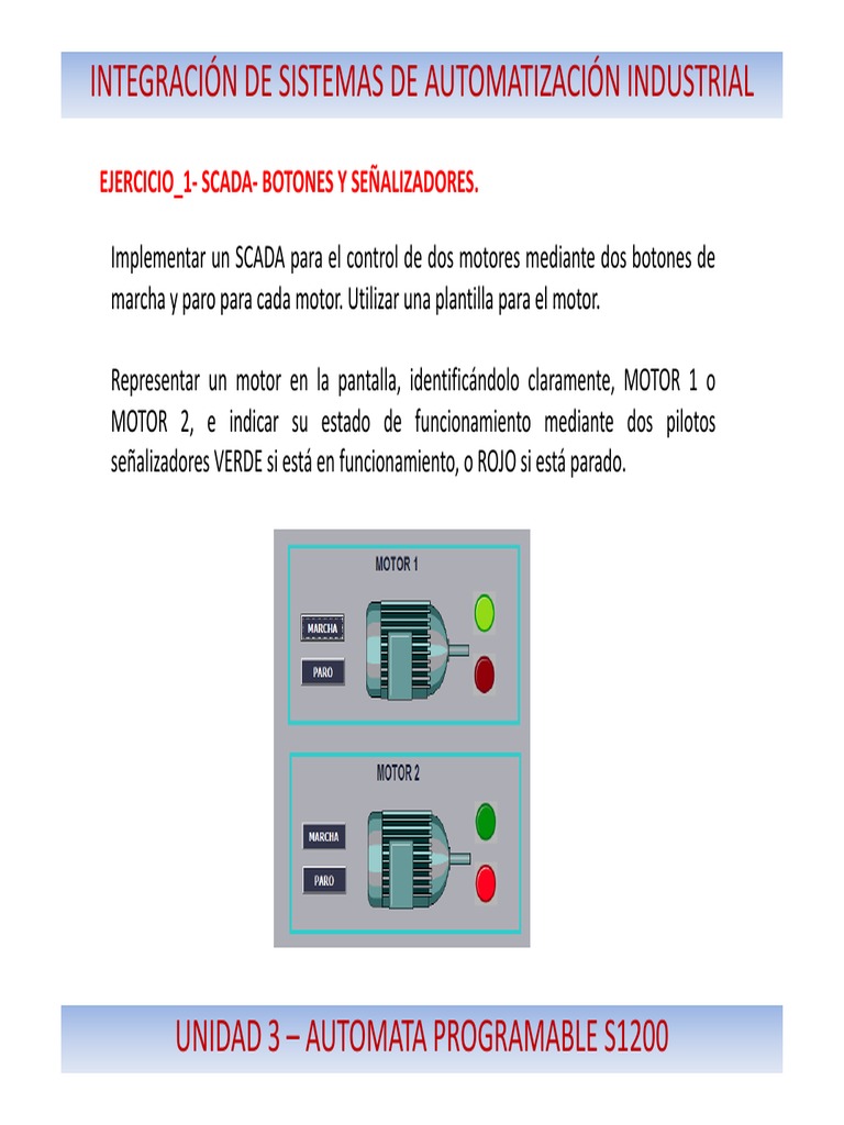 SCADA para Control de Motores S1200 | PDF | Automatización | Scada