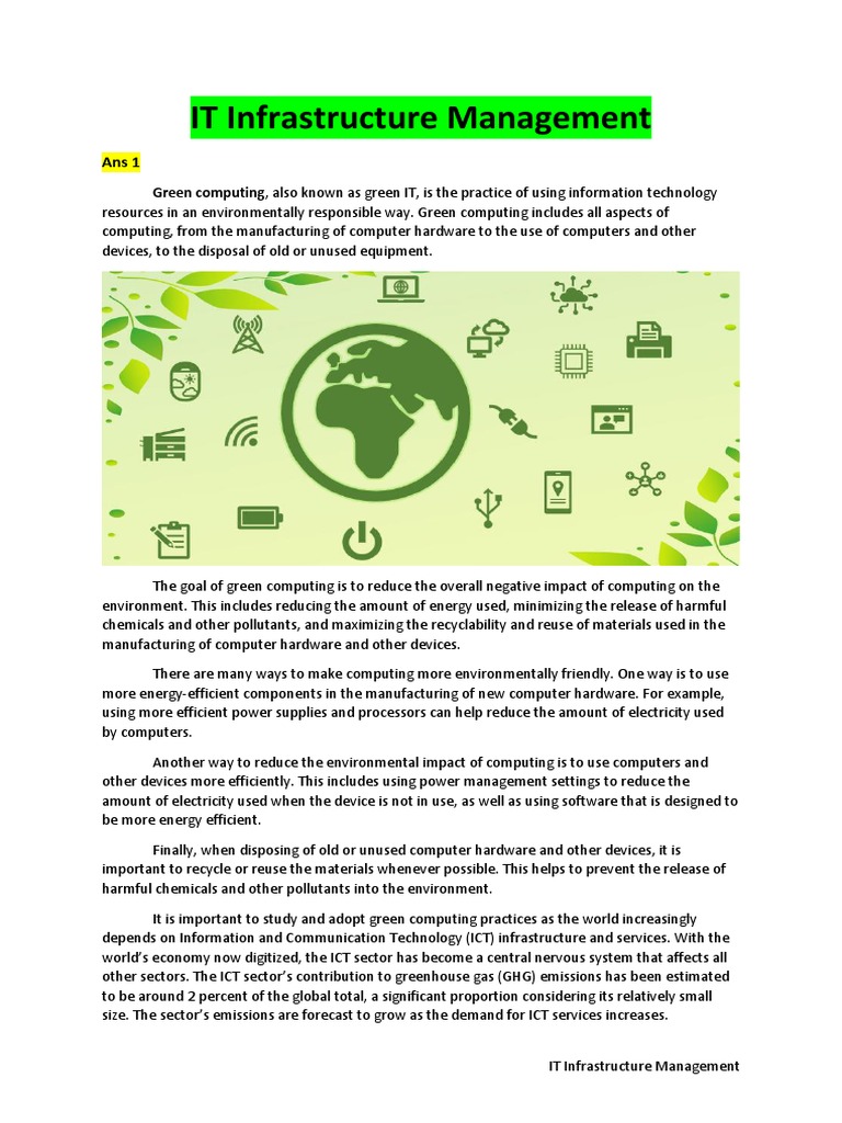 IT Infrastructure Management - Assignment Dec 2022 | PDF | Efficient ...