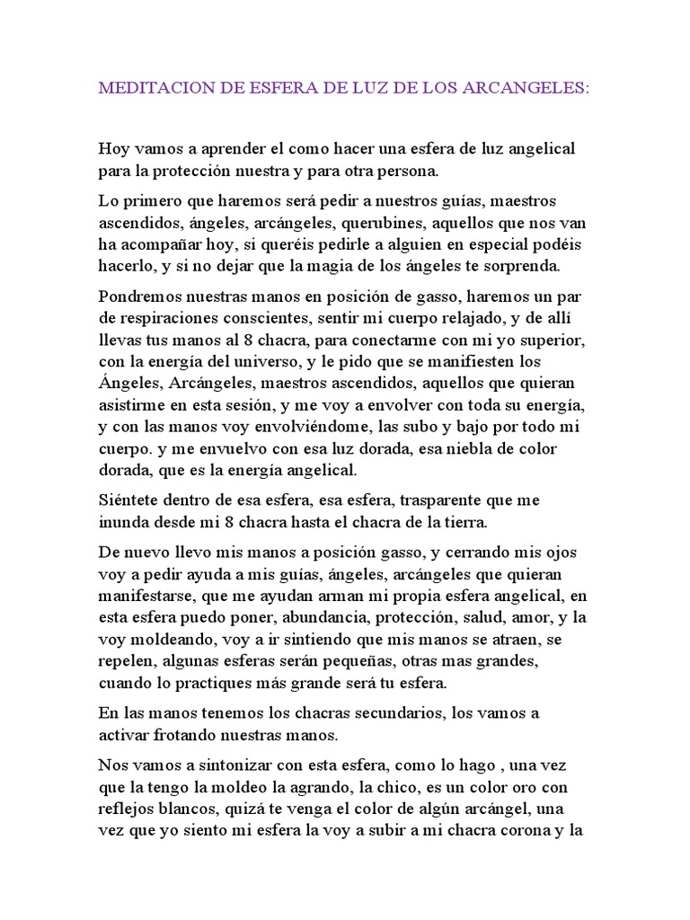 Esfera de Luz Angelical: Guía | PDF | Color