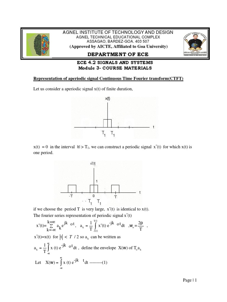 Module3-Signals and Systems | PDF | Spectral Density | Mathematical Analysis