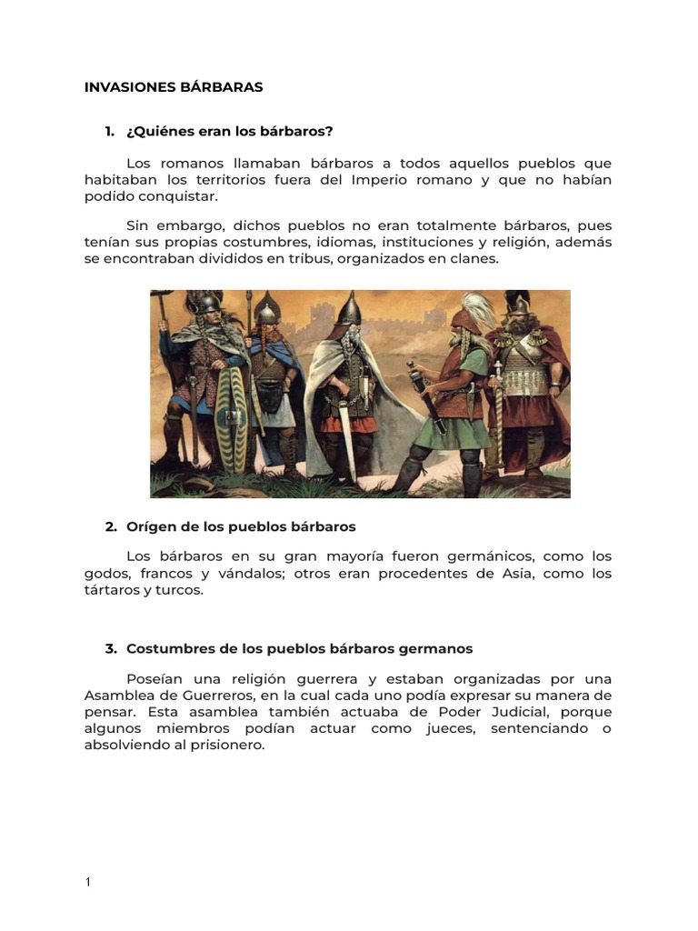 Invasiones Bárbaras | PDF | Bárbaro | imperio Romano