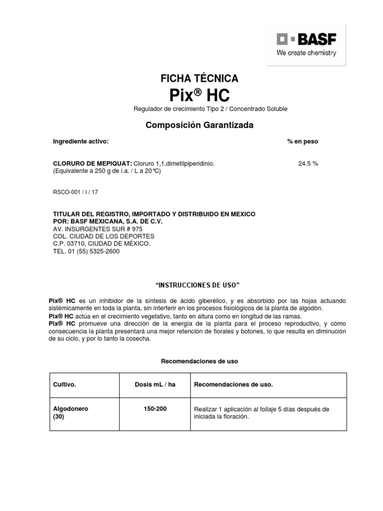 MX - Ficha Técnica - Pix® HC | PDF
