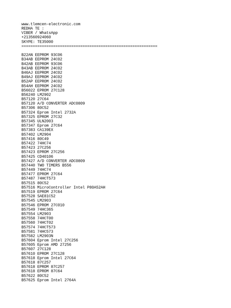 Eprom Equivalent | PDF | Microcontroller | Central Processing Unit