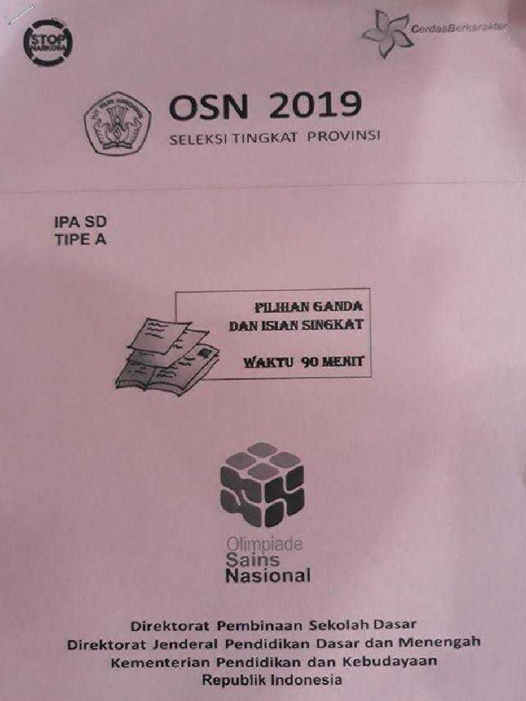 Ipa Soal Osn SD Provinsi Tahun | PDF