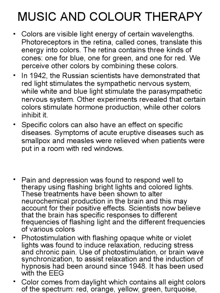 Music Dan Colour Therapy | PDF | Color | Heart