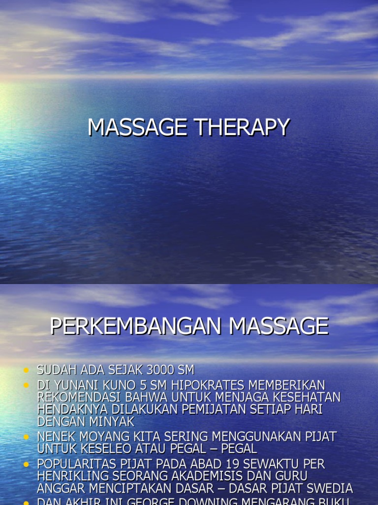 Massage Therapy | PDF