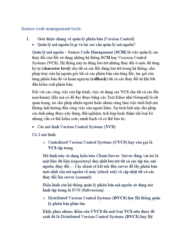 Source Code Management Tools | PDF Source Code Management Tools | PDF