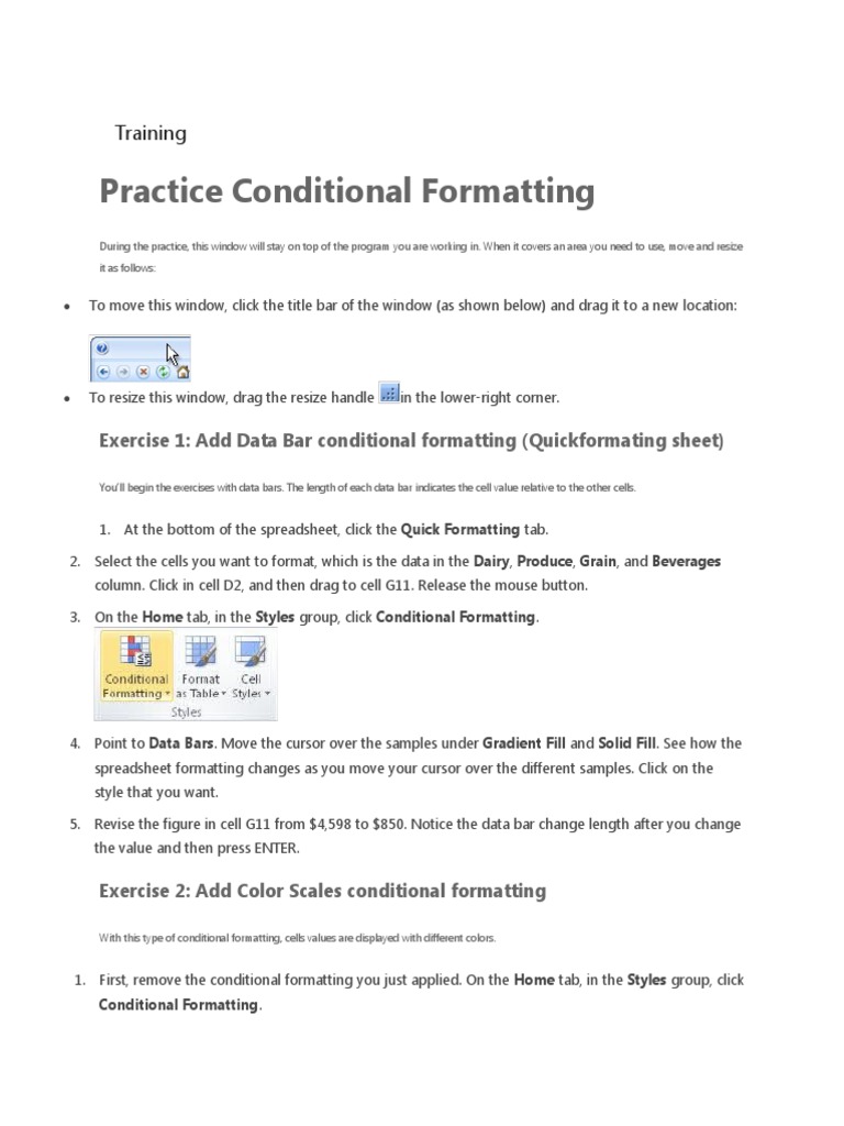 Exercise 4 | PDF | Point And Click | Spreadsheet