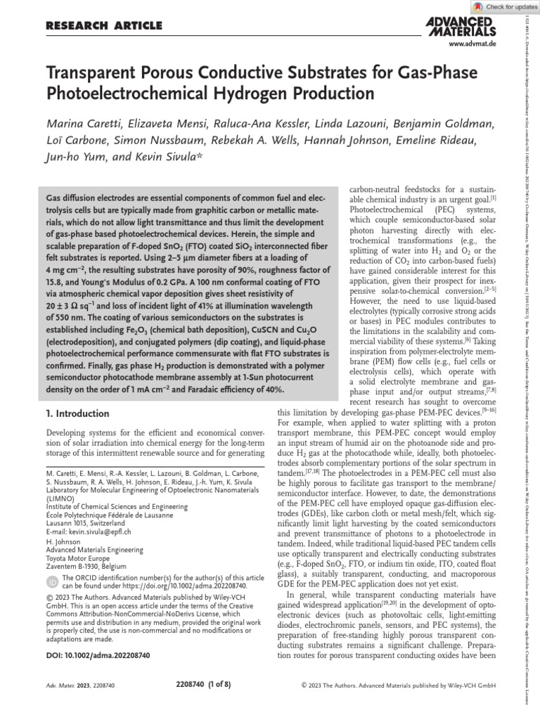 Advanced Materials - 2022 - Caretti - Transparent Porous Conductive ...