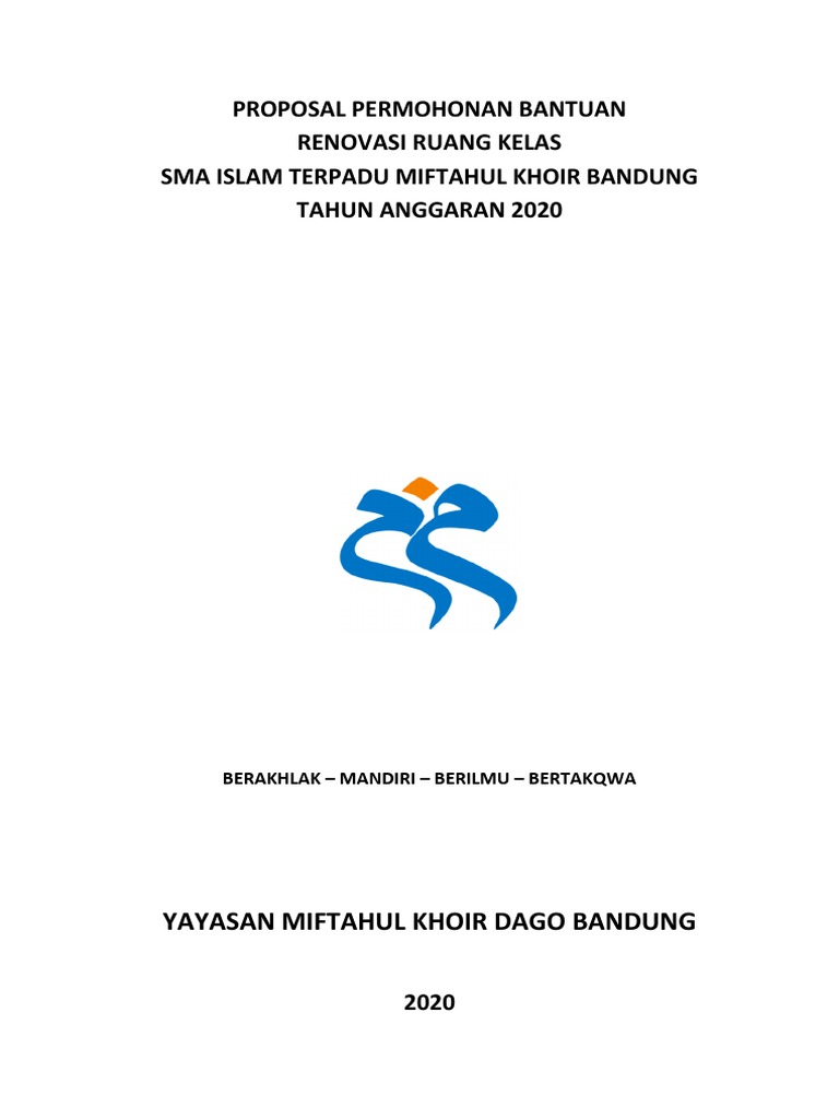 Proposal Renovasi Kelas SMAIT Miftahul Khoir | PDF