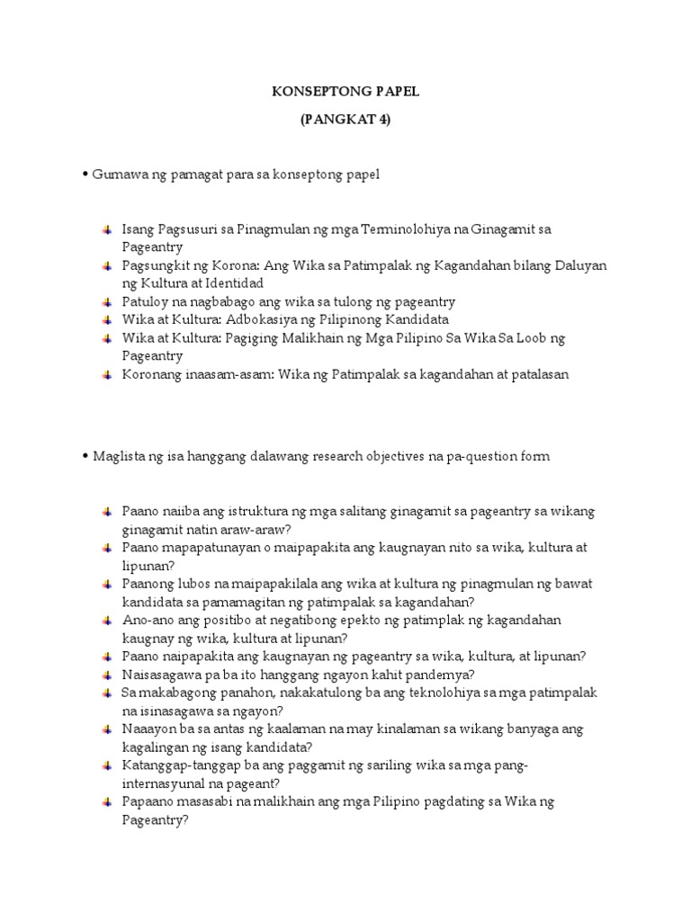 Konseptong Papel Draft | PDF