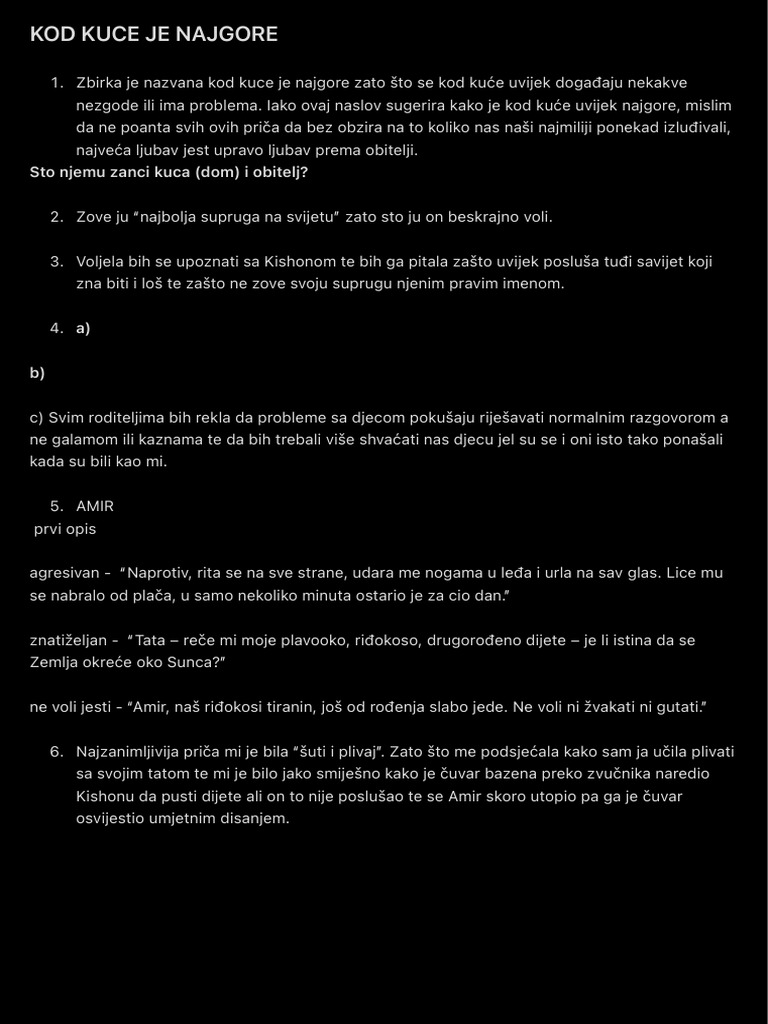 Kod Kuce Je Najgore | PDF