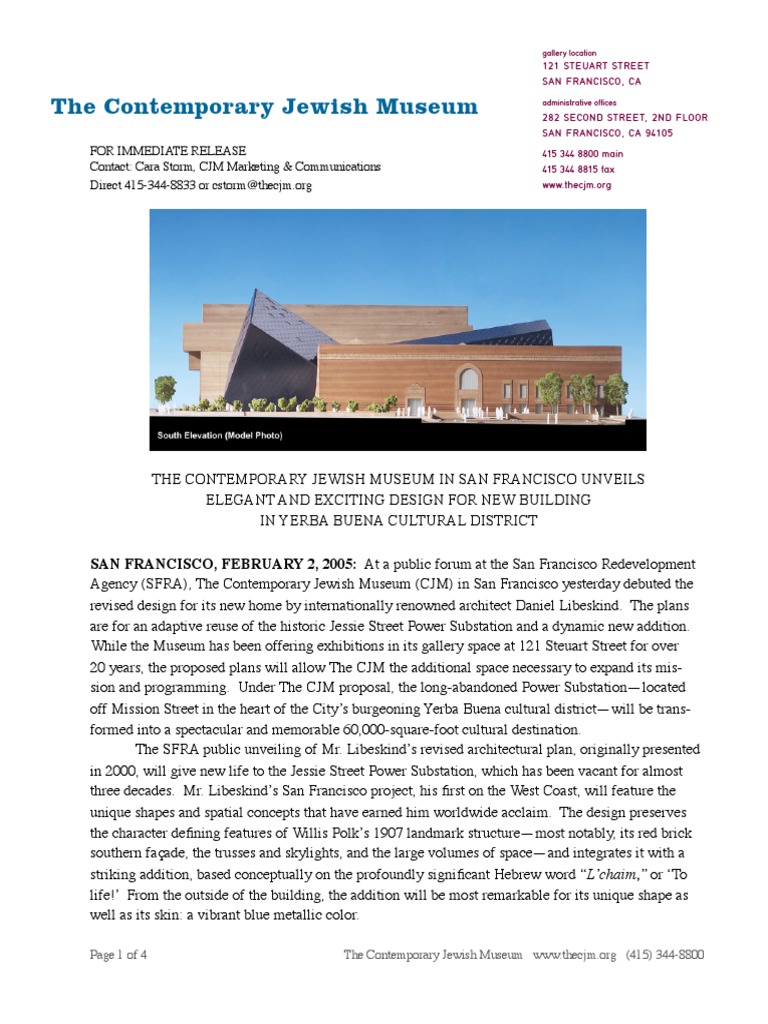 The Contemporary Jewish Museum unveils exciting new design for adaptive ...
