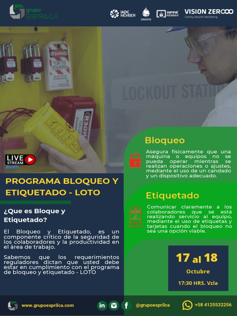 Programa LOTO: Seguridad y Gestión de Riesgos | PDF