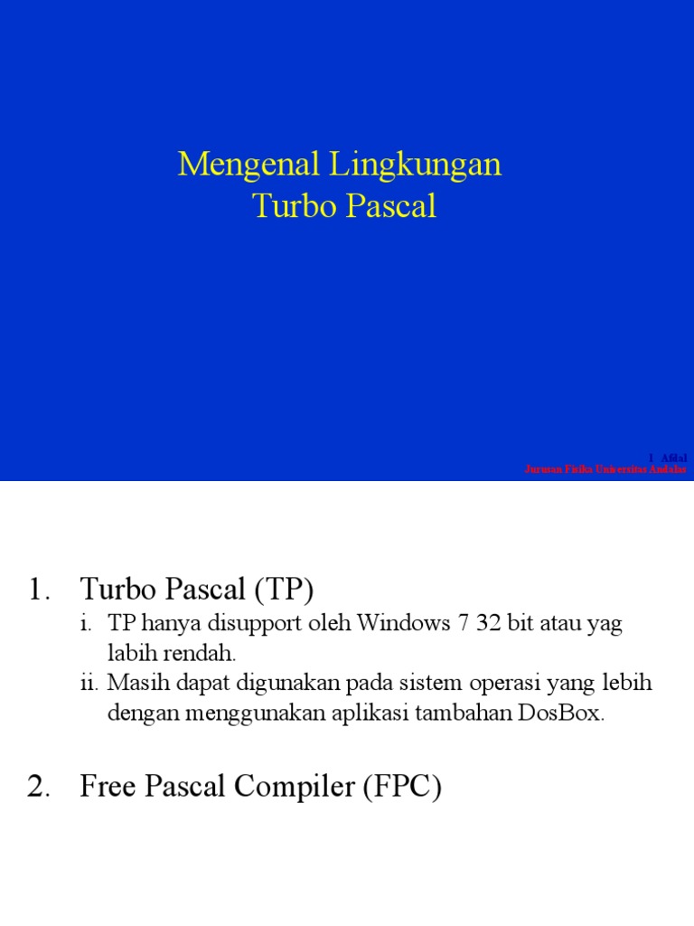 3 Struktur Turbo Pascal Dan Operasi Matematika | PDF