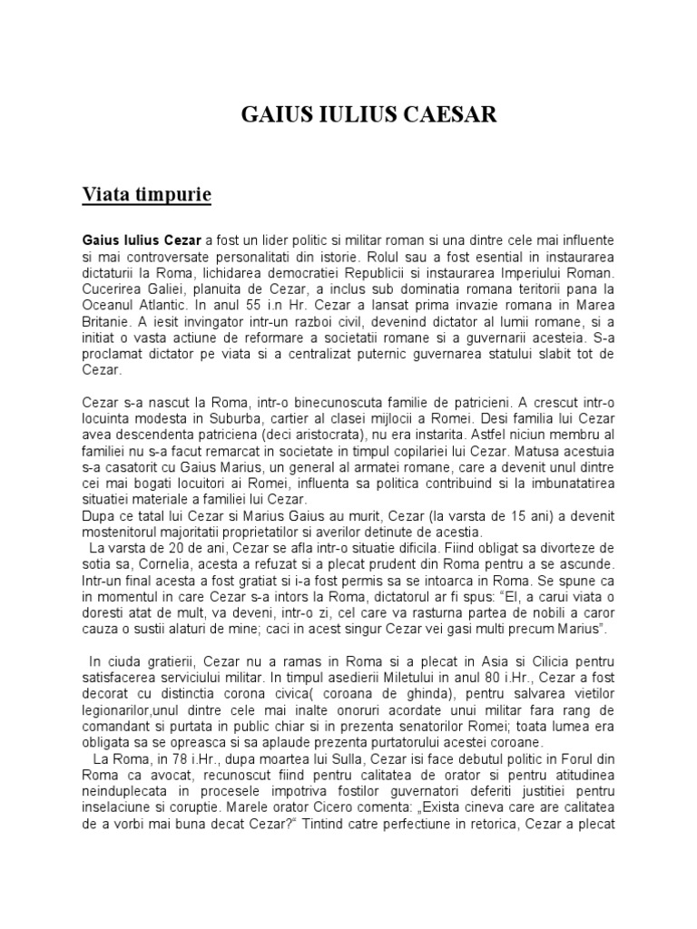 Gaius Iulius Caesar | PDF