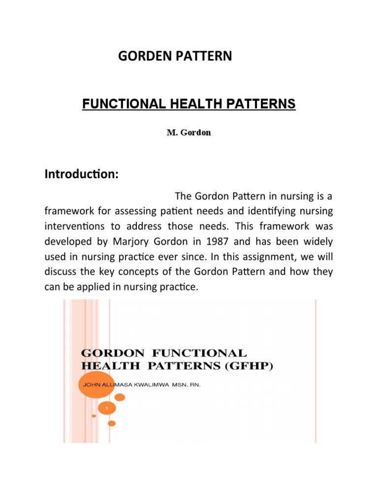 Gorden Pattern | PDF | Nursing | Perception