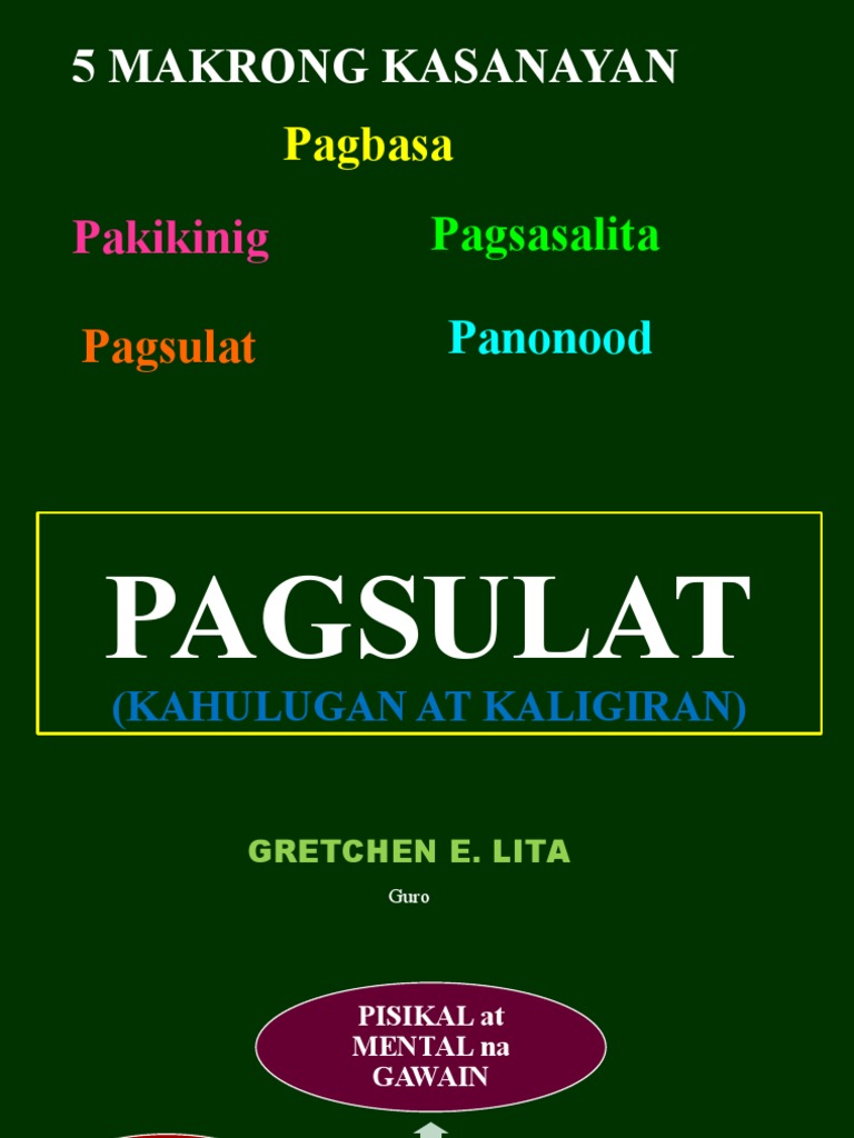 Kahulugan NG Pagsulat | PDF