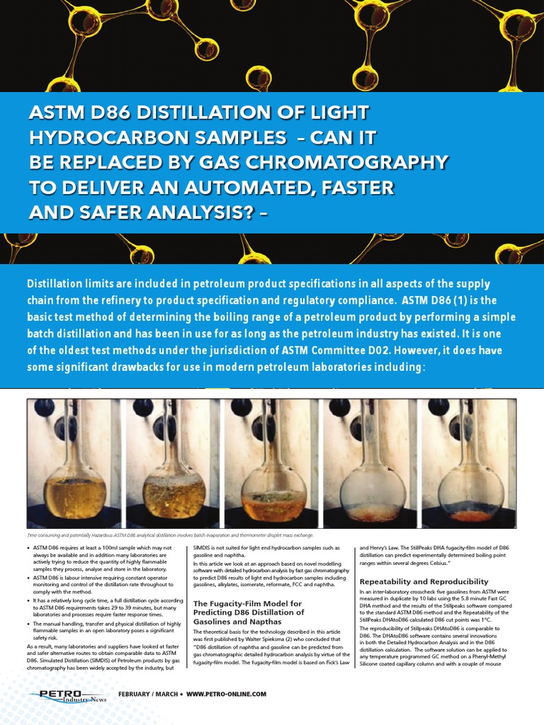 ASTM D86 Distillation of Light Hydrocarbon Samples Can It Be Replaced by Gas Chromatography To ...