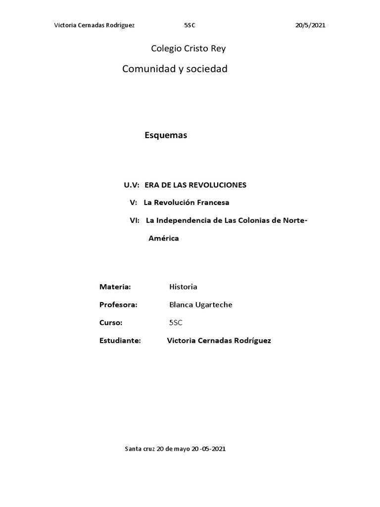 Esquema U. V Individual | PDF | revolución Francesa | Maximilien Robespierre