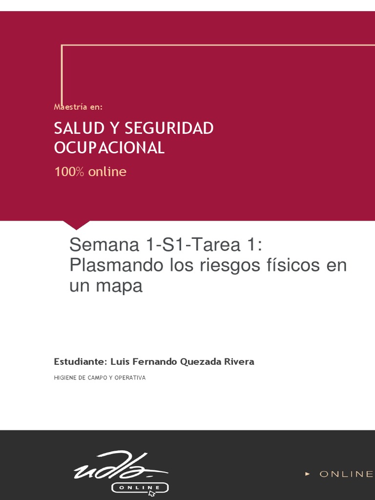 Semana 1-S1-Tarea 1 - Plasmando Los Riesgos Físicos en Un Mapa - Lquezada | PDF